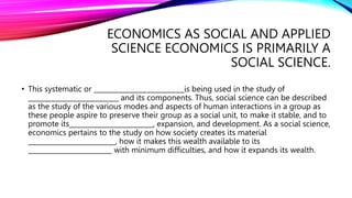 Applied Economicsssssssssssssss MODULE 1 | PPTX