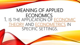 Applied economics | PPTX