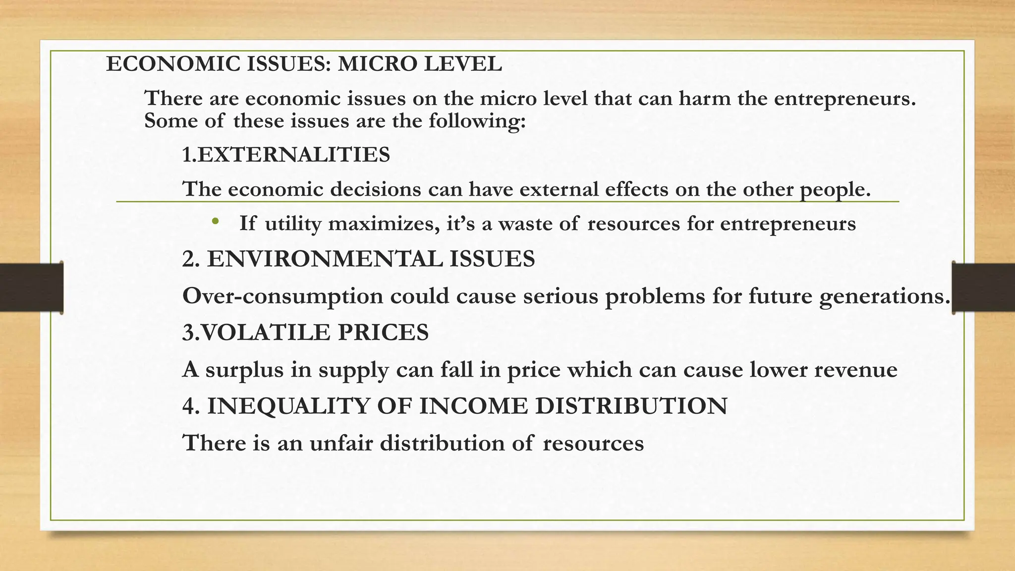 APPLIED ECONOMICS. Contemporary socio economic issues facing the ...