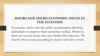 APPLIED ECONOMICS. Contemporary socio economic issues facing the ...