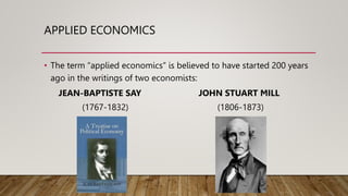 Applied Economics Lesson 2 Economics as an Applied Science.pptx