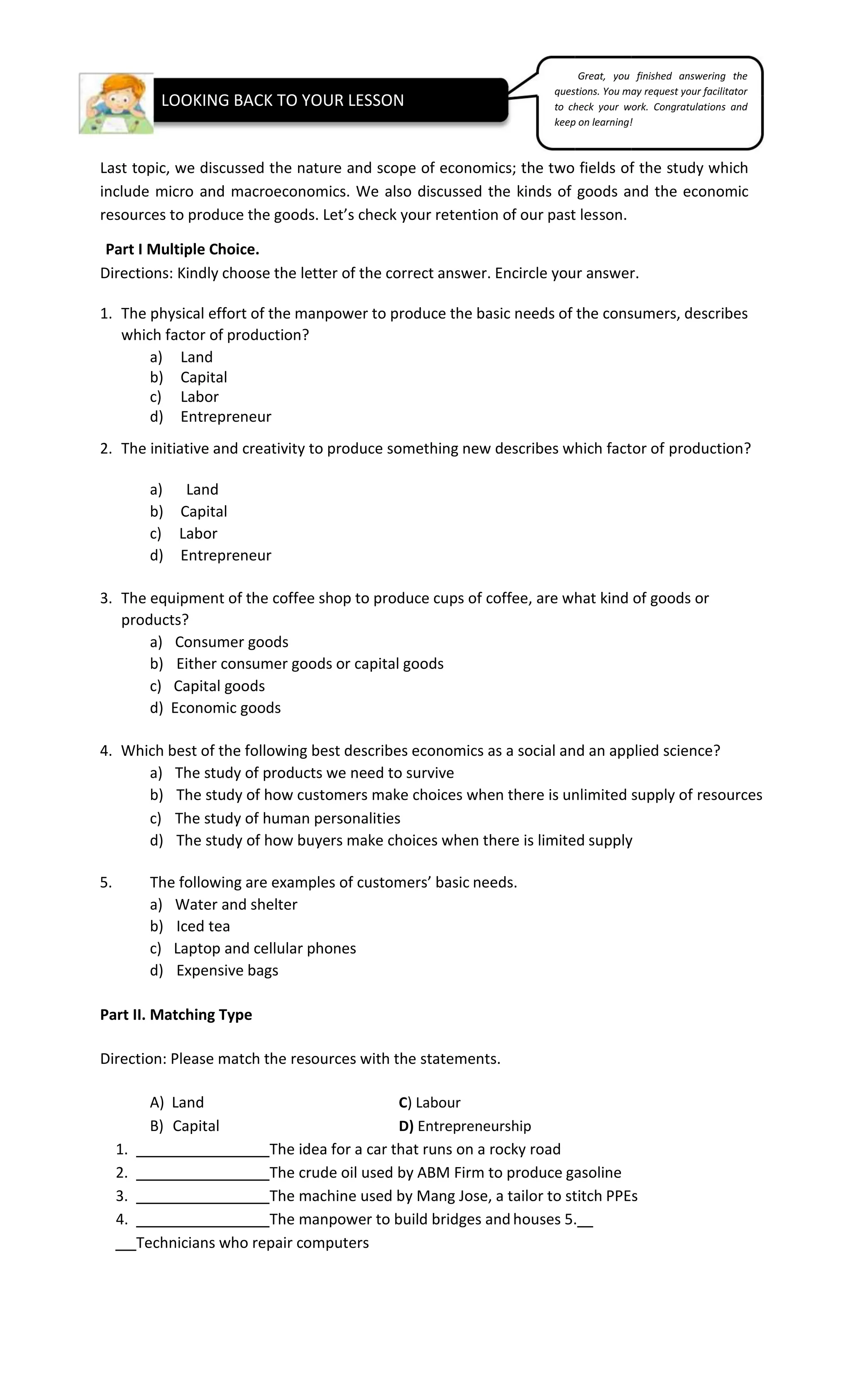 Applied economics module 2 final | PDF | Economy | Business and Finance