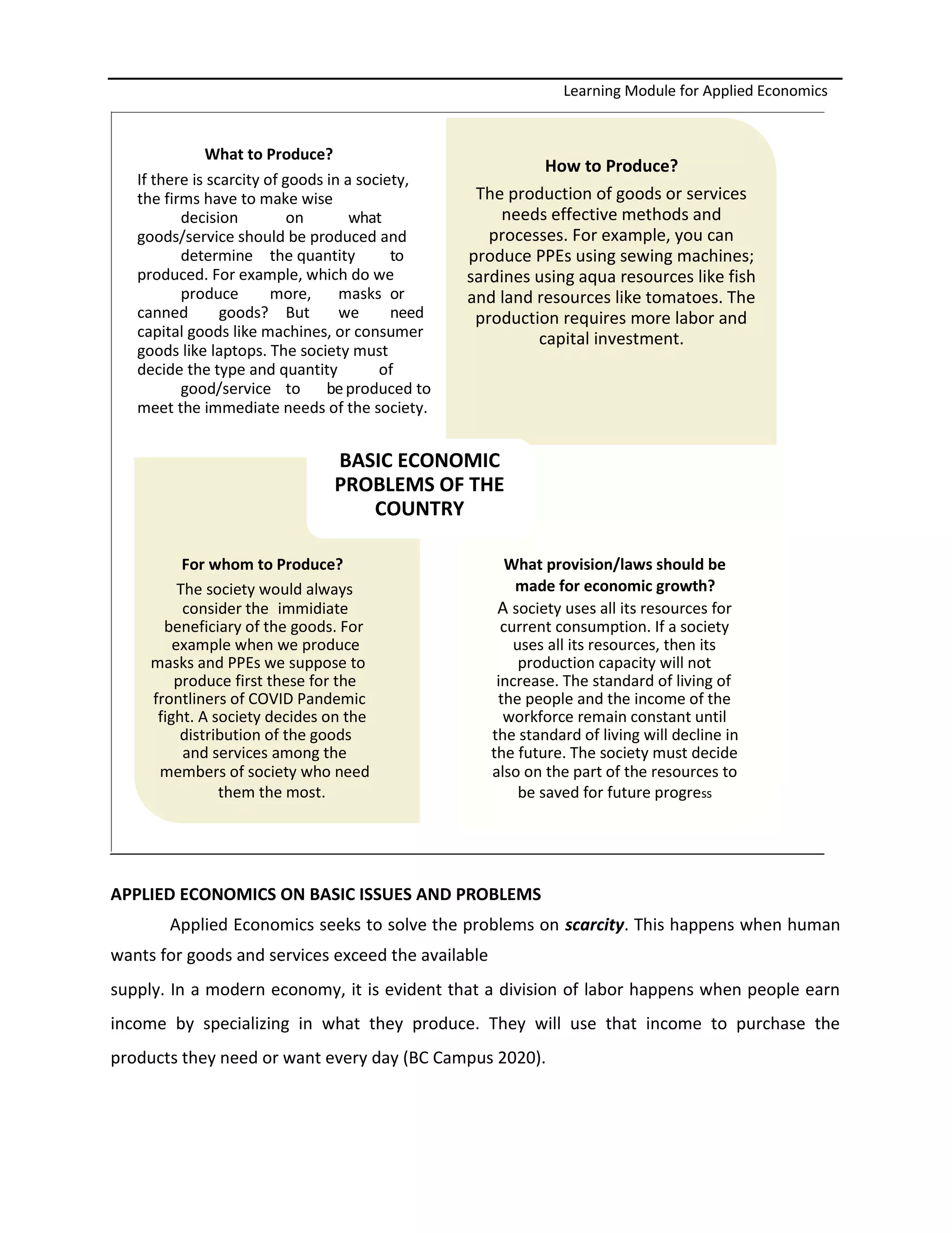 Applied economics module 2 final | PDF