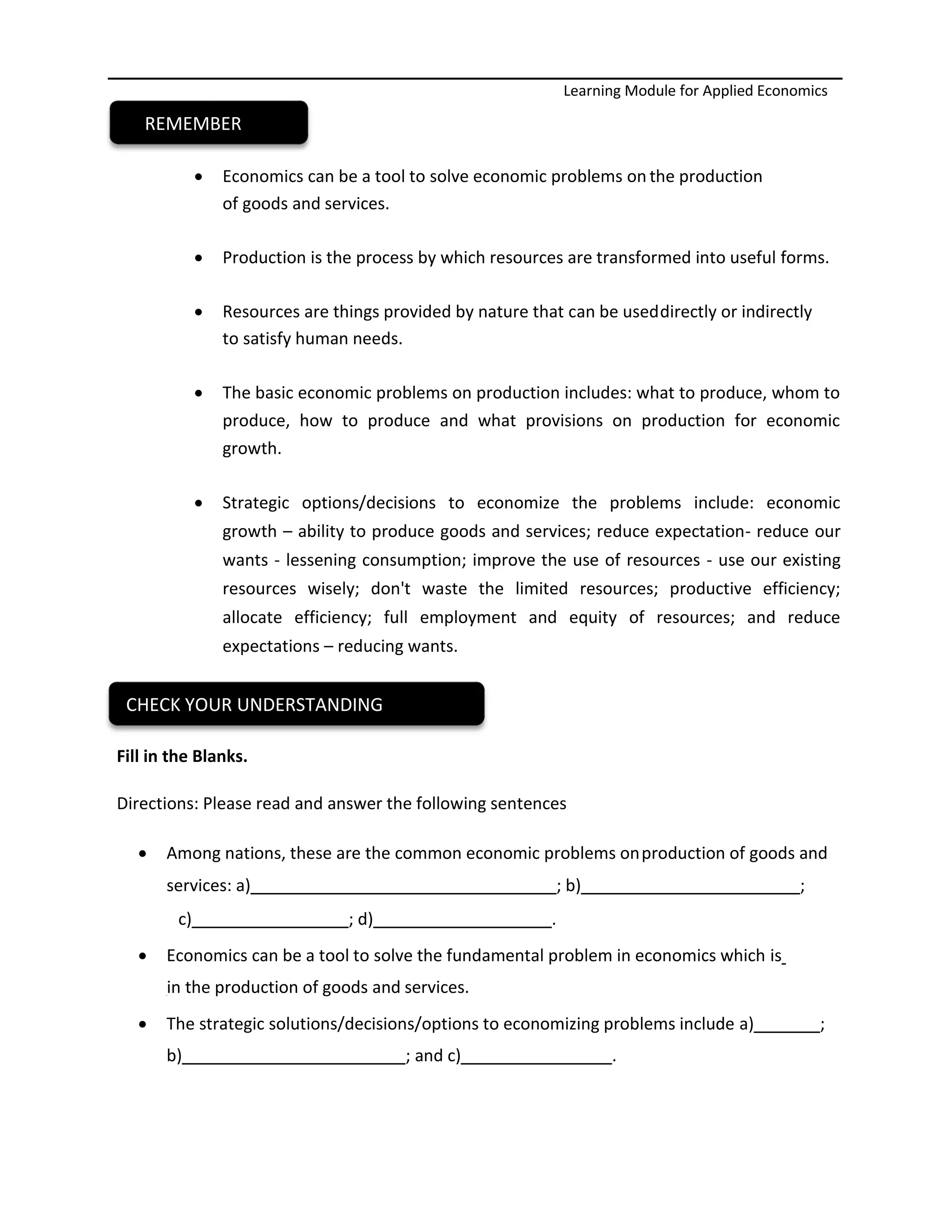 Applied economics module 2 final | PDF