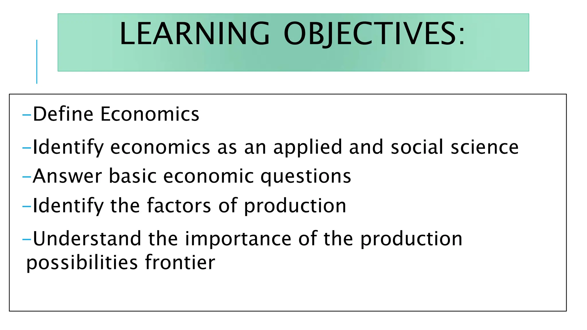 Introduction to Applied Economics Grade 12 | PPTX