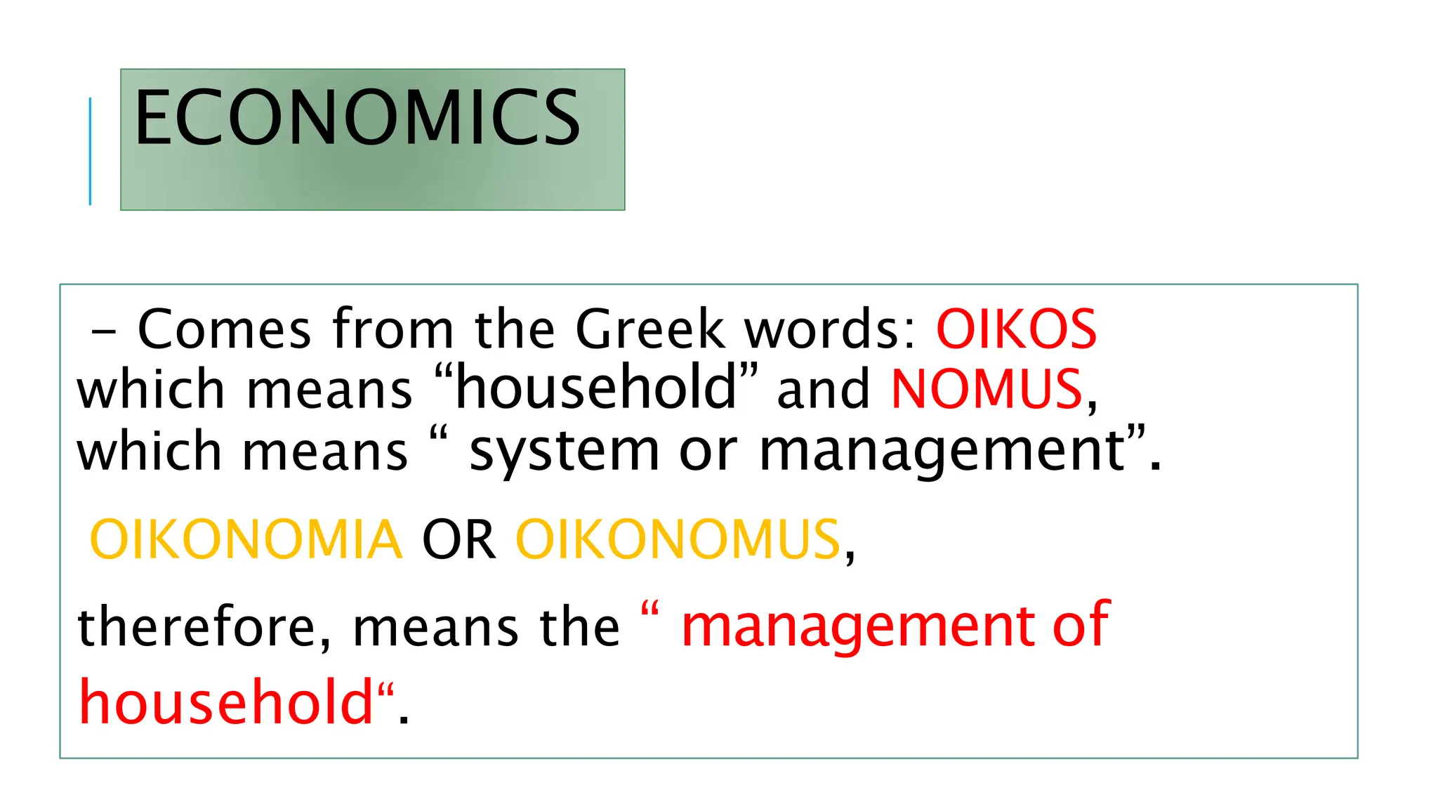 Introduction to Applied Economics Grade 12 | PPTX