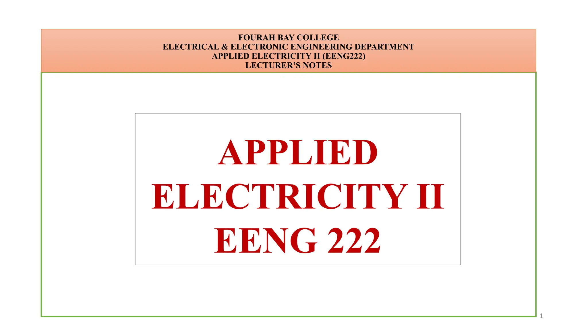 Applied Electricity II 2024.pdf 2.pptx t | PPTX
