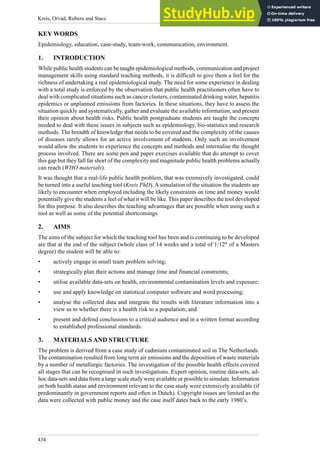 Applied Epidemiology - A Full-Subject Self-Directed Computer-Based Problem-Solving Learning ...