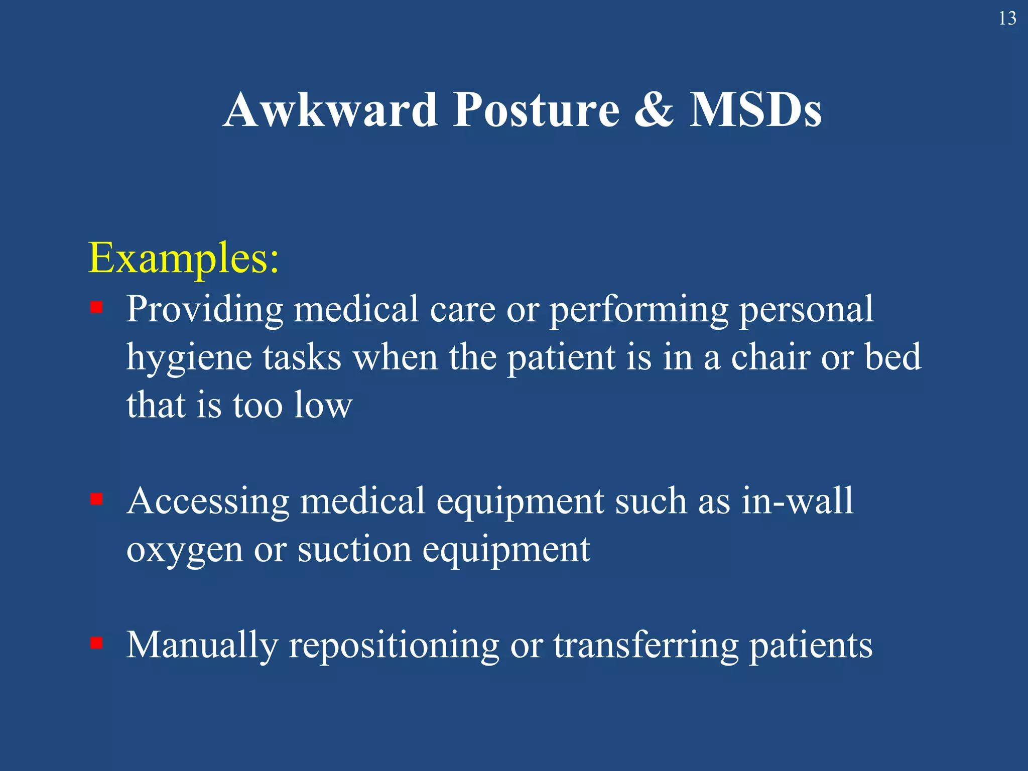 Applied ergonomics safe patient's handling | PPT