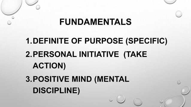 Applied Faith 2nd Principle from Think and Grow Rich & 3rd Principle of ...