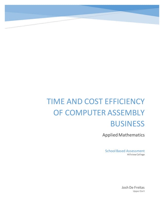 Applied Mathematics Unit 2SBA | DOCX | Computing | Technology & Computing