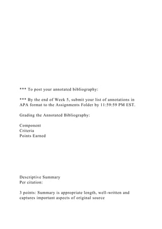 Applied Final Project – Part 1 Annotated Bibliography (10 of the.docx | Undergraduate Education ...