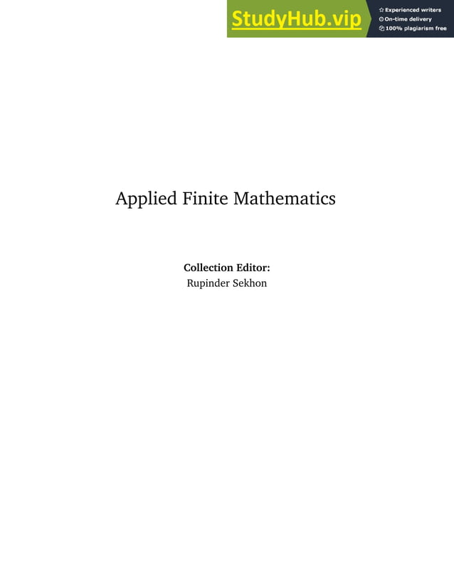 Applied finite mathematics 5..pdf