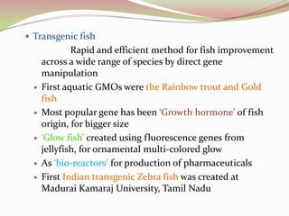Applied genetics of cultured fishes | PPTX
