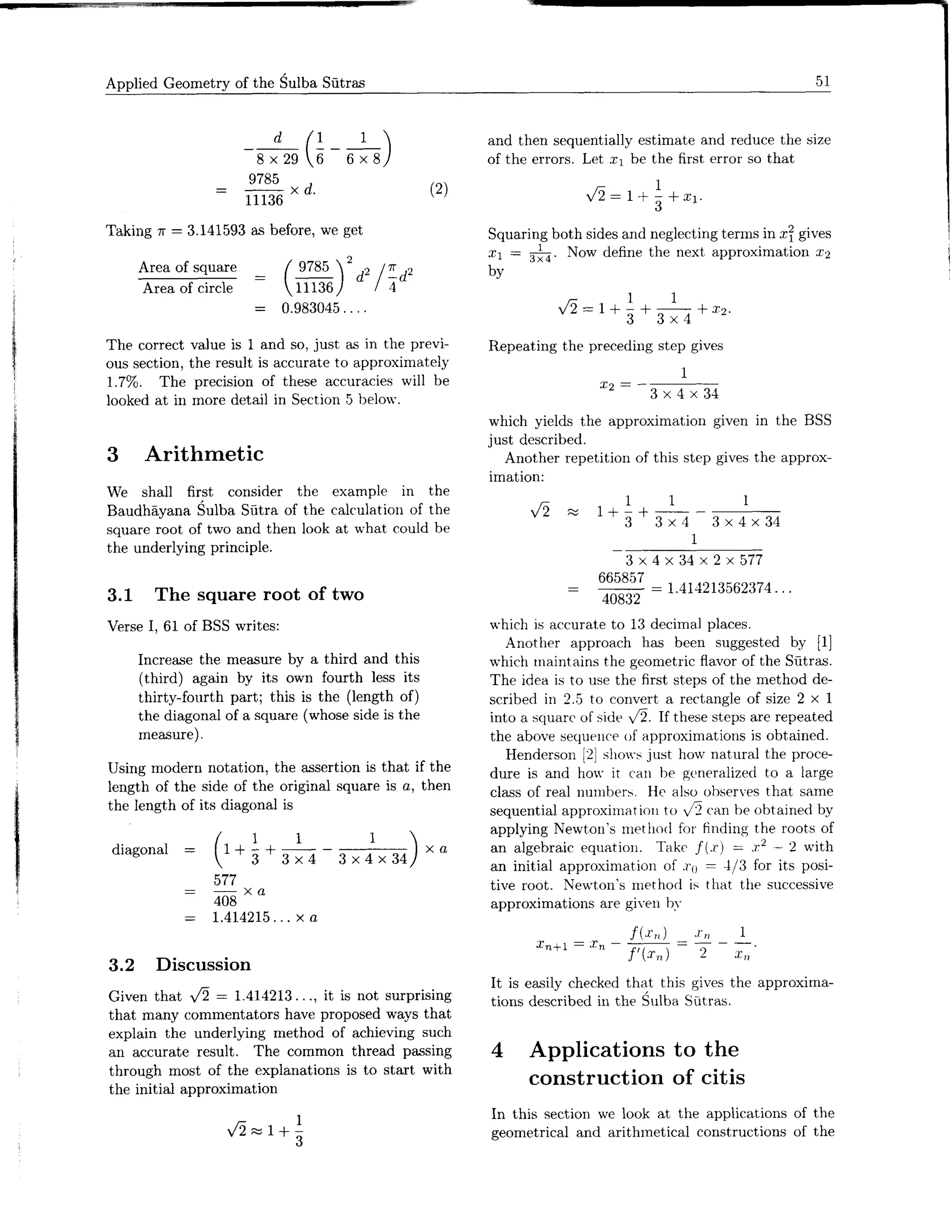 Applied+geometry+in+sulba sutras | PDF