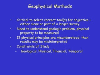 Applied geophysis geology 147789587.ppt | Geology | Science