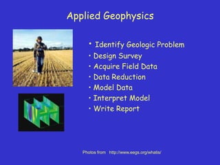 Applied geophysis geology 147789587.ppt | Geology | Science