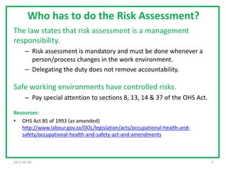 Applied Health and Safety_Basic Risk assessment | PPT