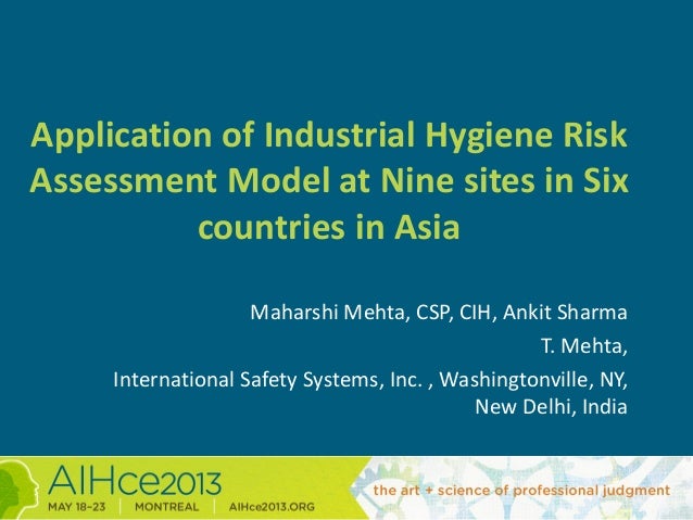 Applied industrial hygiene risk assessment globally AIHce Montreal