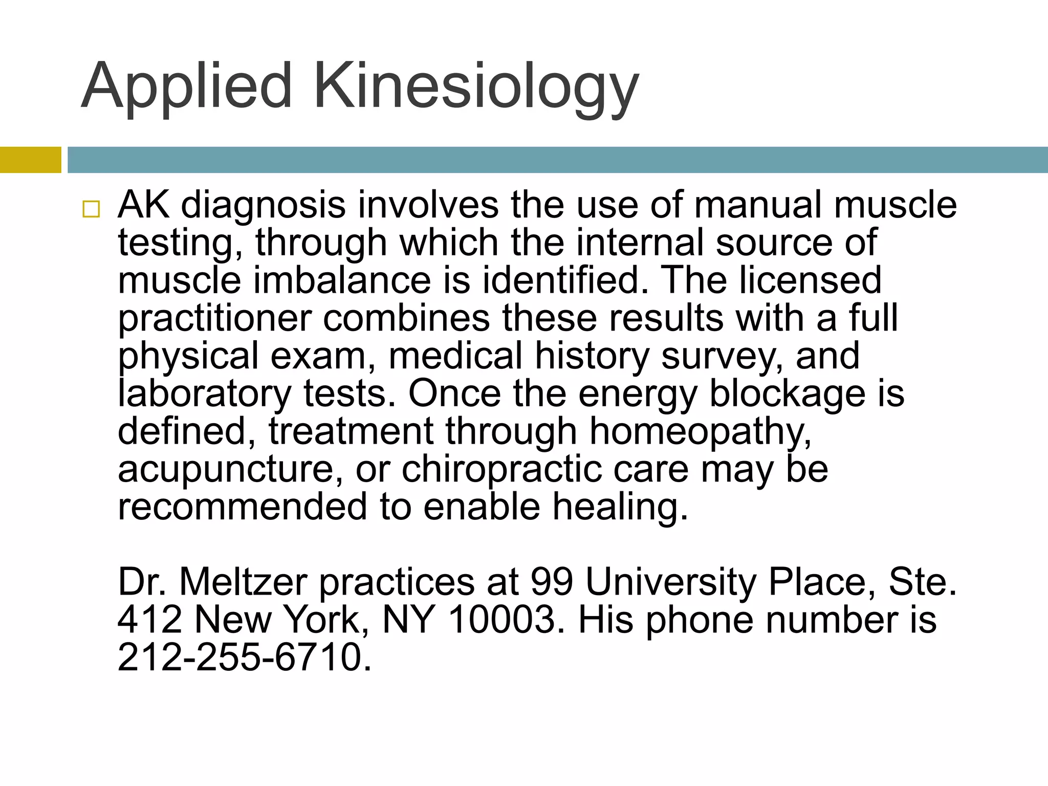 Applied Kinesiology - Identifying Internal Conditions with the Muscles ...