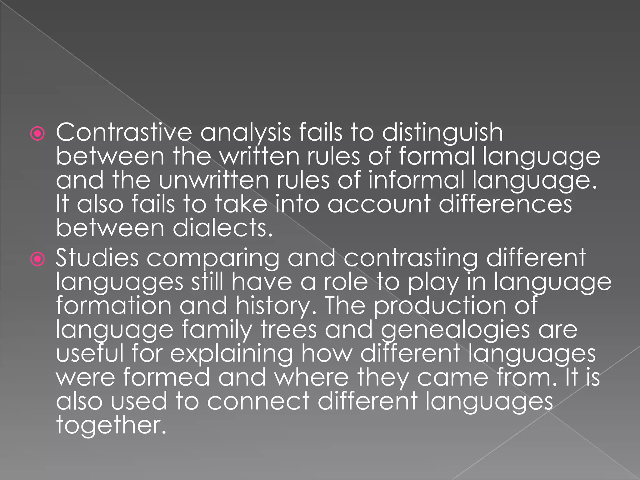Applied linguistic: Contrastive Analysis | PPTX