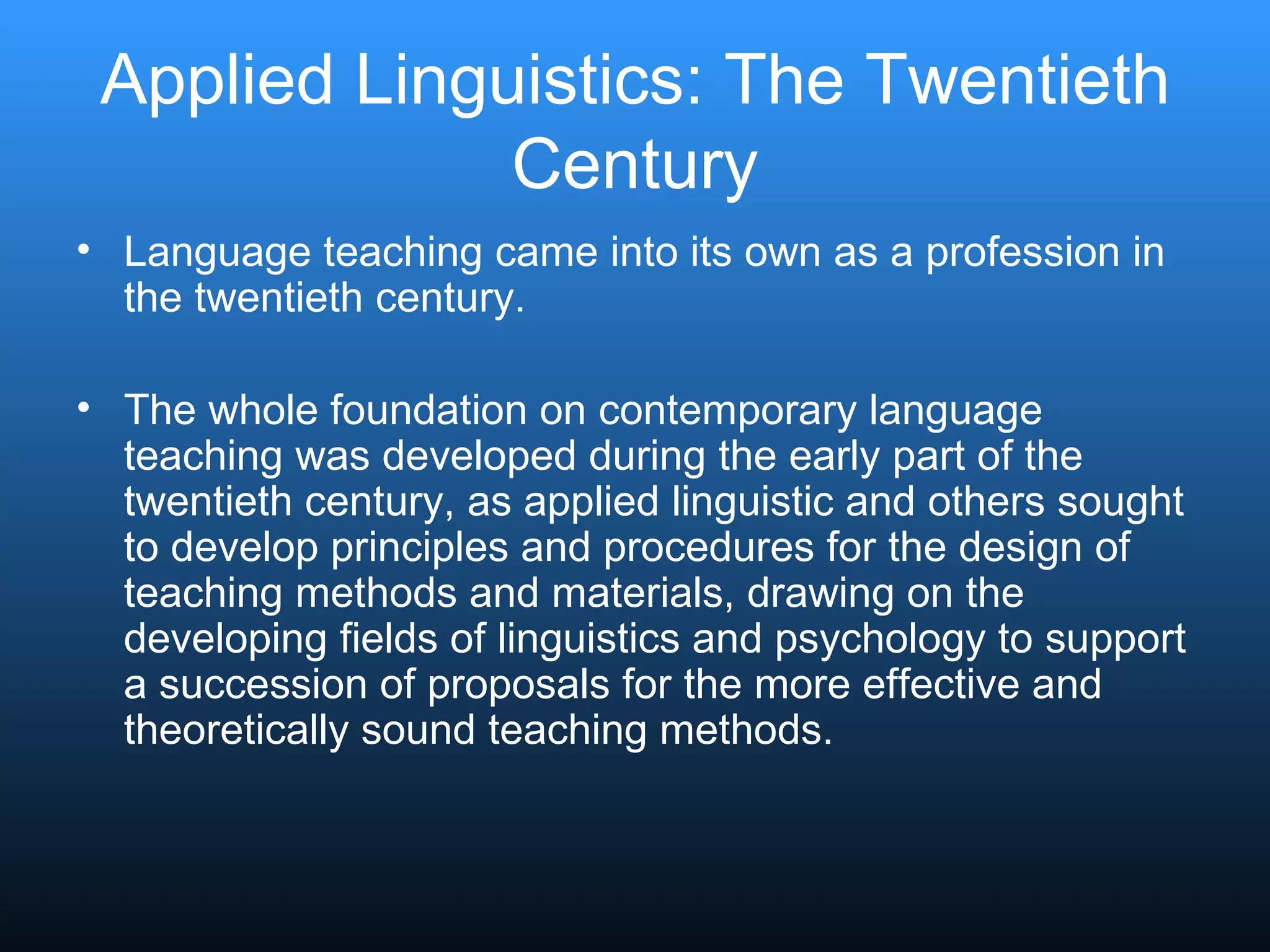 Applied linguistics | PPT
