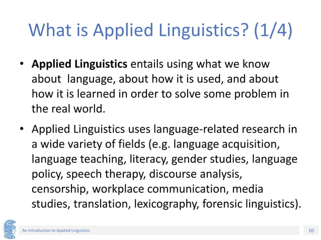 Applied Linguistics.pptx | Education