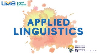 Applied Linguistics in English Teaching and Learning | PPT