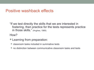 Applied linguistics: Assessment for language teachers | PPT