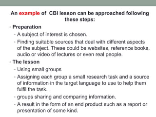 Applied linguistics _Content and Task based Instruction | PPT