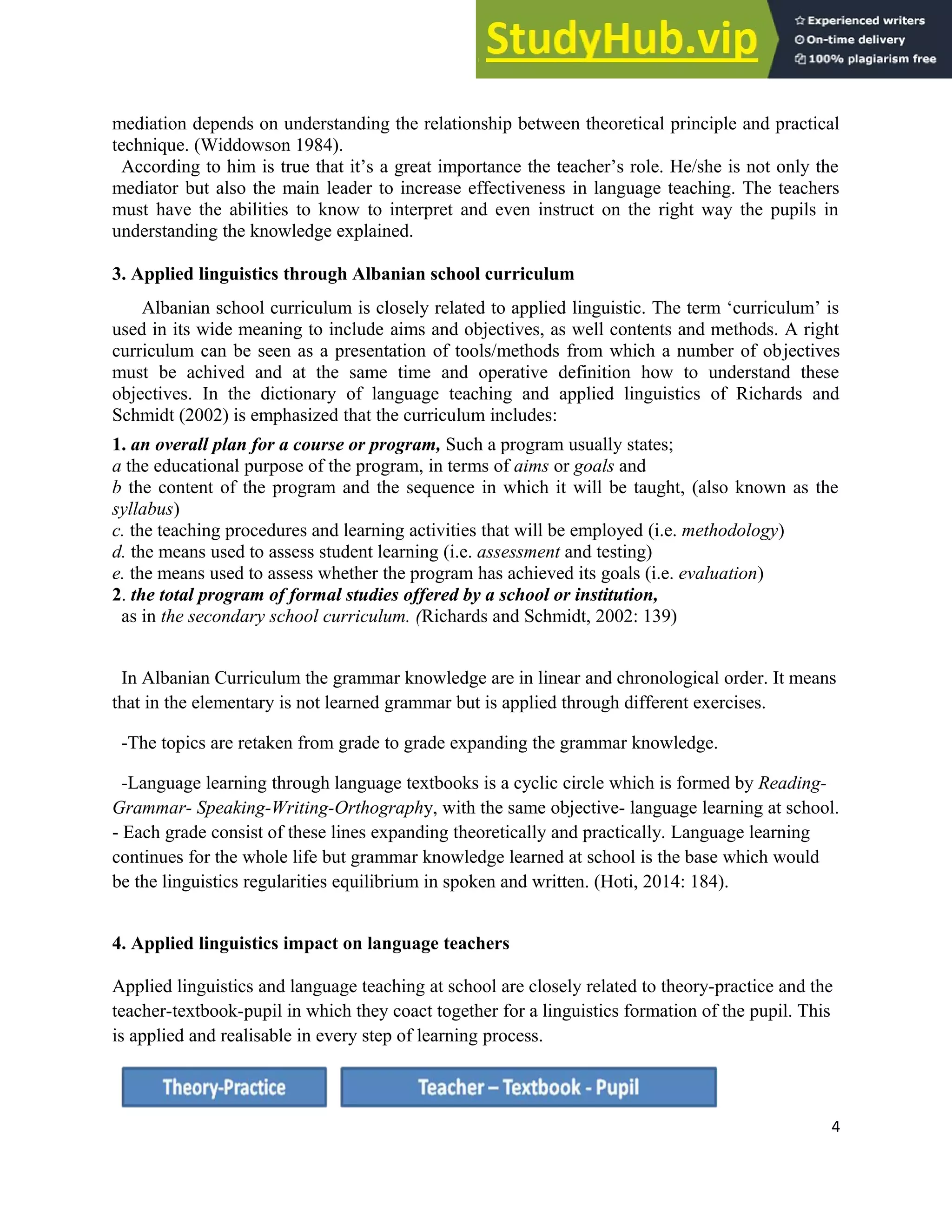 APPLIED LINGUISTICS IMPACT ON LANGUAGE TEACHERS | PDF