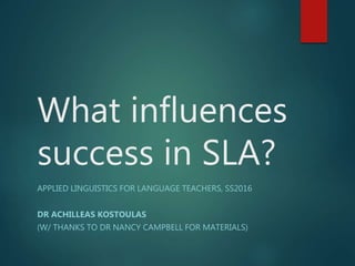 Applied linguistics lecture7 | PPT