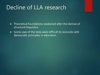 Applied linguistics lecture7 | PPT