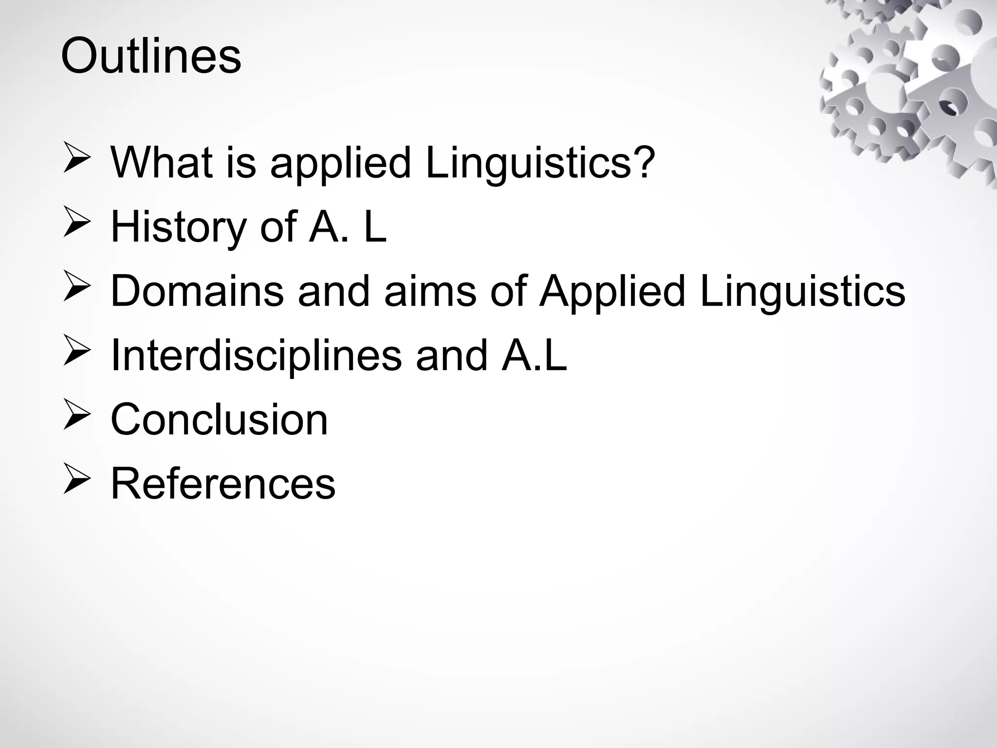 Applied linguistics presentation | PPT