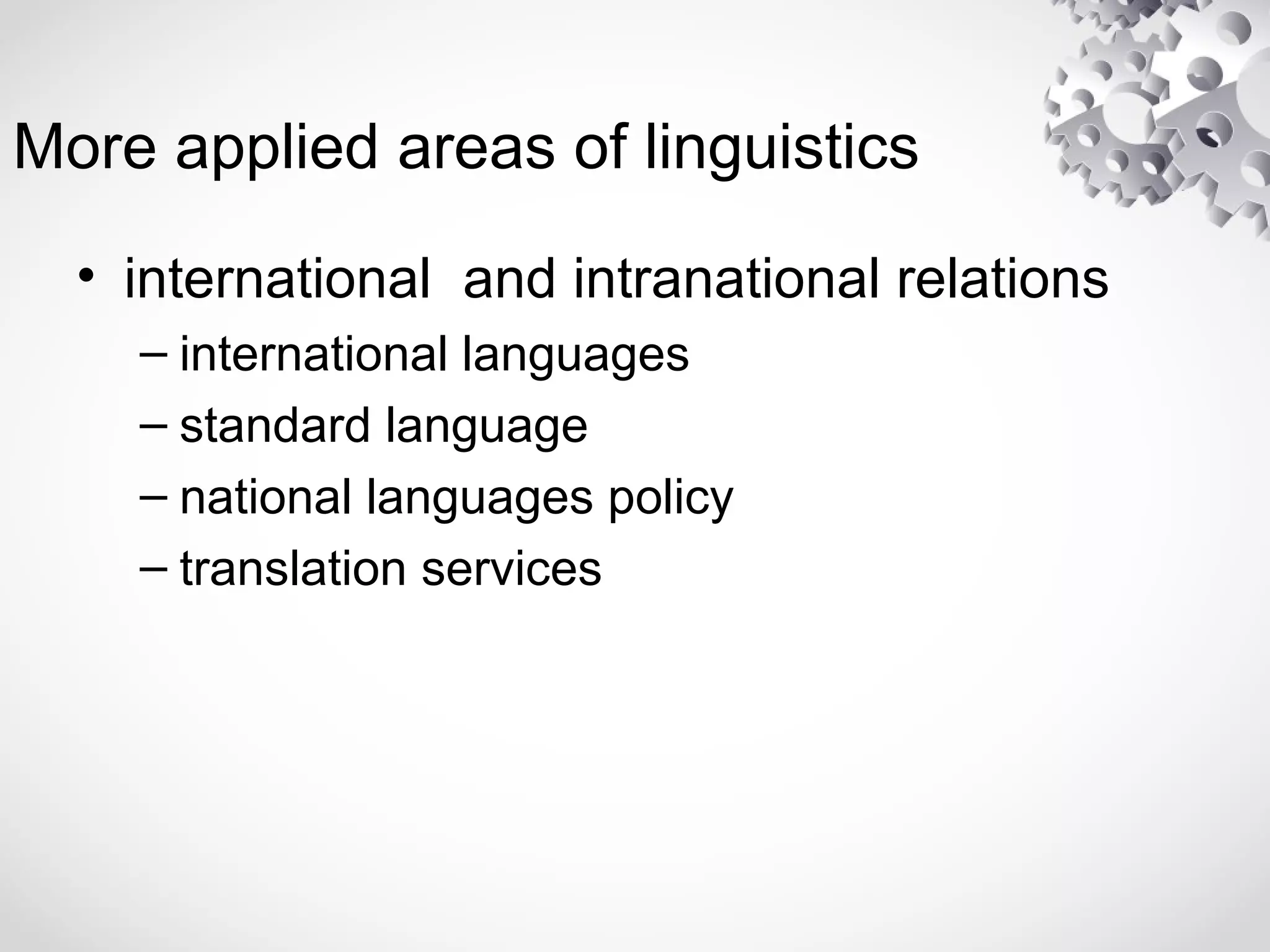 Applied linguistics presentation | PPT