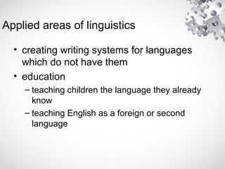 Applied linguistics presentation | PPT