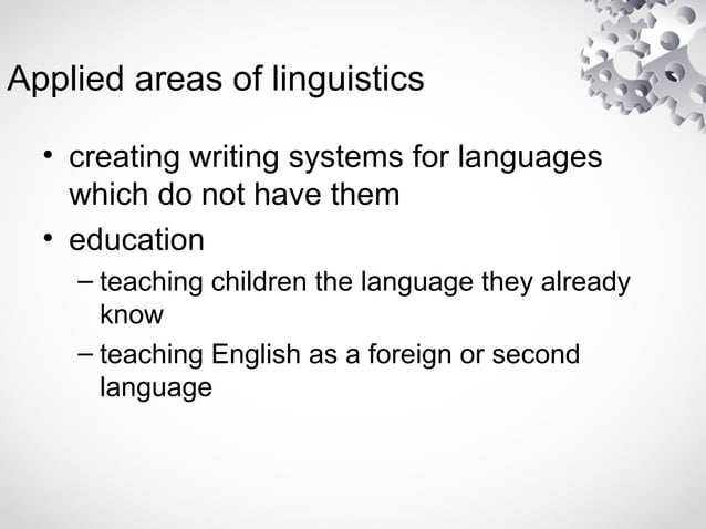 Applied linguistics presentation | PPT | Education