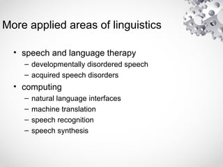 Applied linguistics presentation | PPT