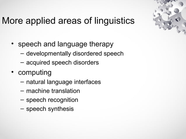 Applied linguistics presentation | PPT | Education