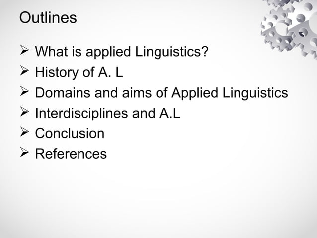 Applied linguistics presentation | PPT | Education
