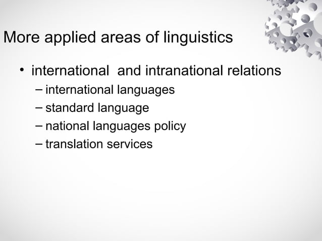 Applied linguistics presentation | PPT | Education