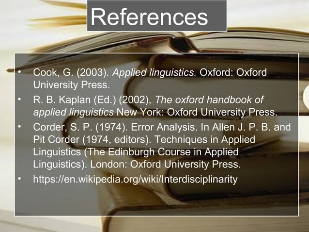 Applied linguistics presentation | PPT | Education