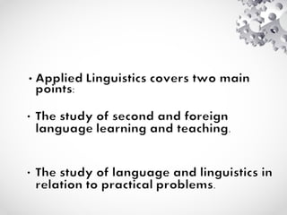 Applied linguistics presentation | PPT