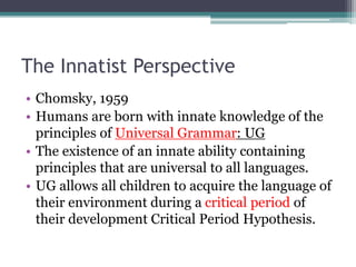 Applied linguistics revision of theories | PPT