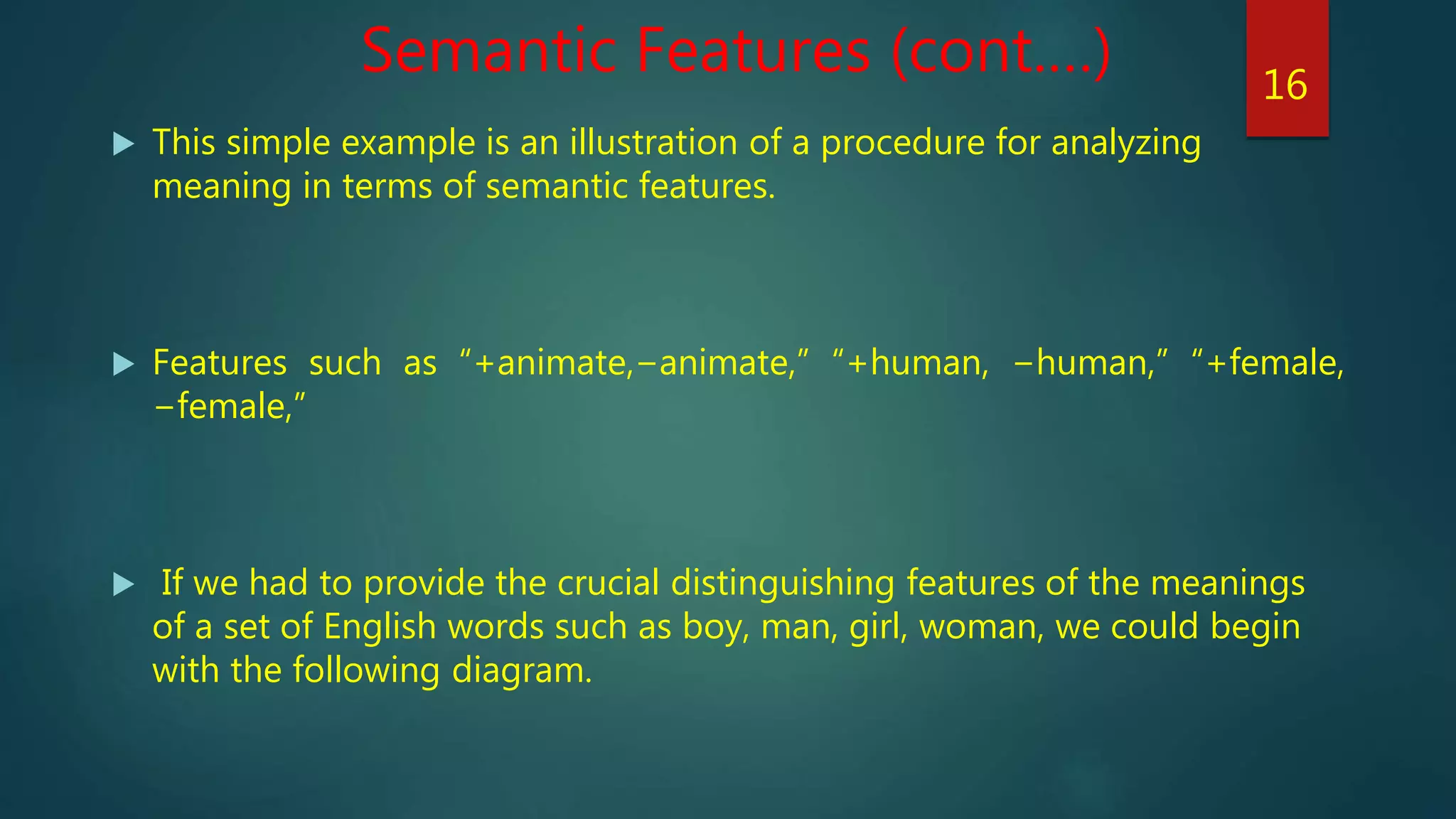 Word Meaning (Semantics, Semantic Features and Prototype) | PPTX