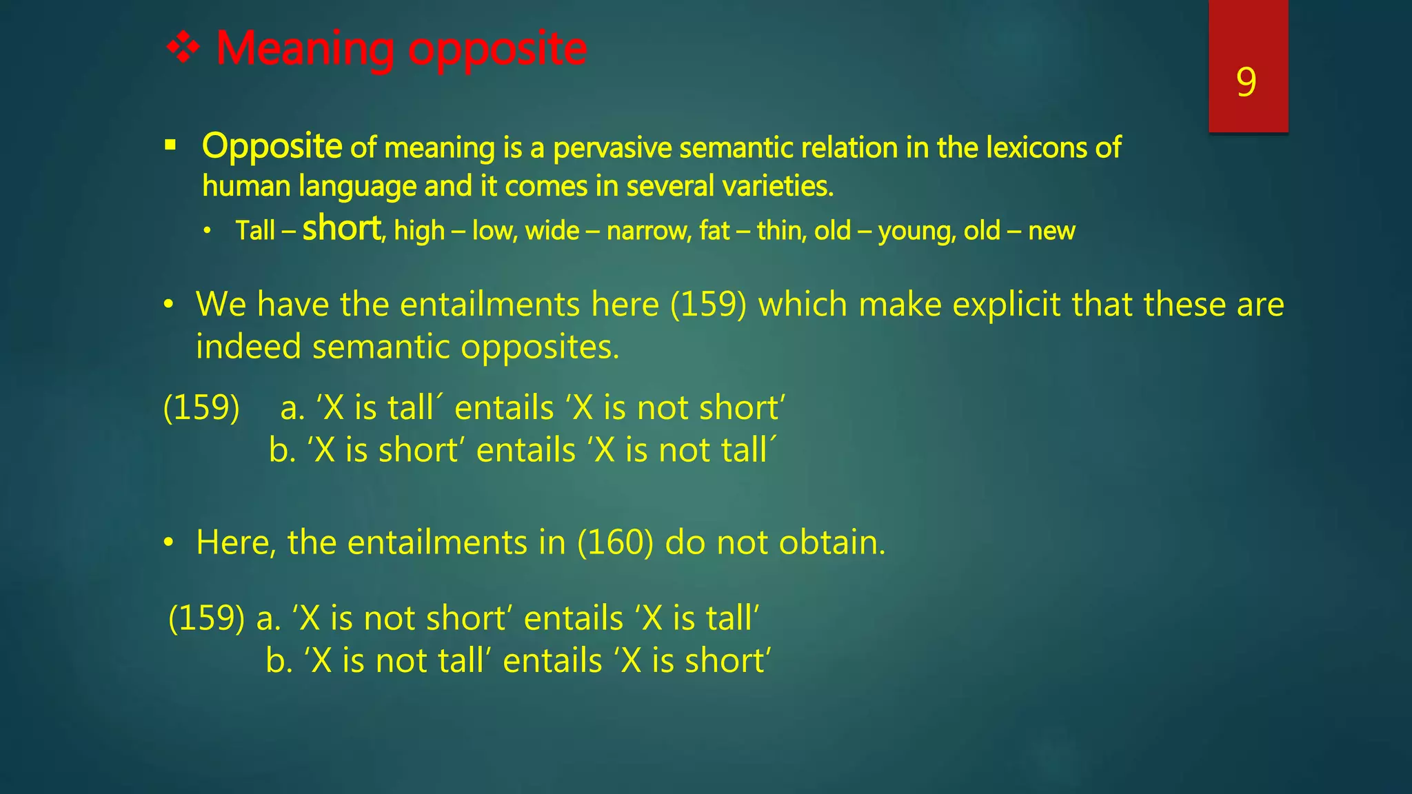 Word Meaning (Semantics, Semantic Features and Prototype) | PPTX