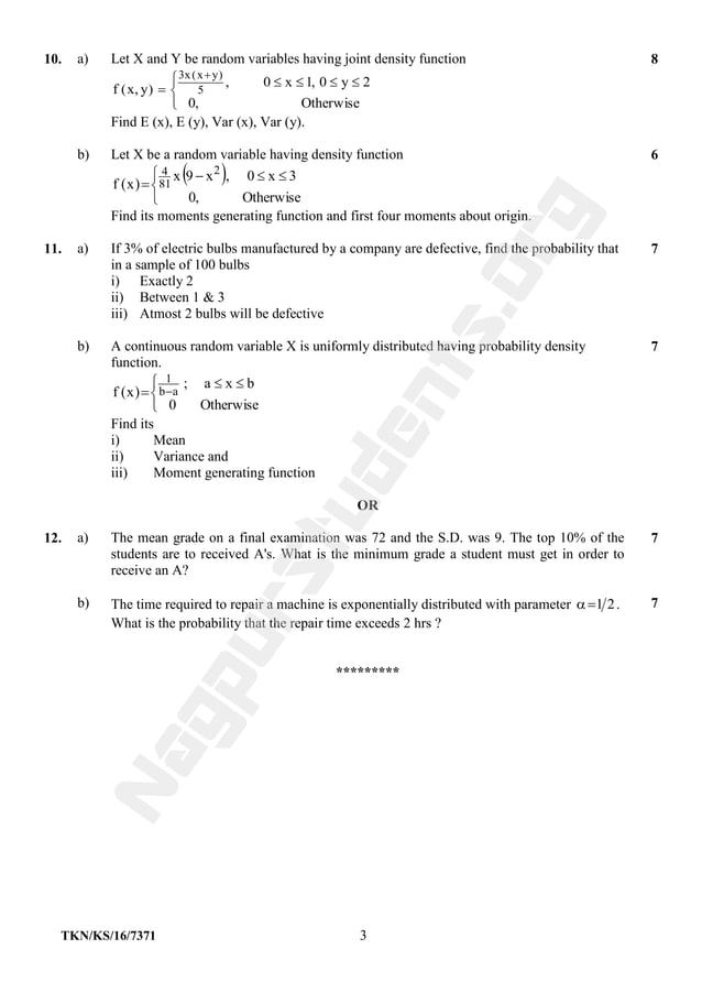 Applied mathematics iv | PDF