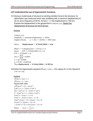 Applied mathematics for complex engineering | PDF