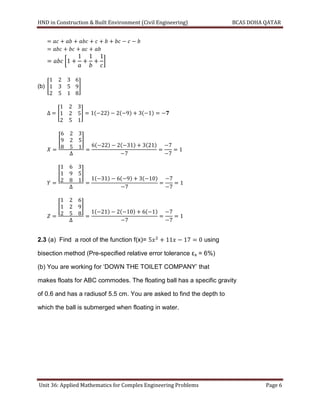 Applied mathematics for complex engineering | PDF