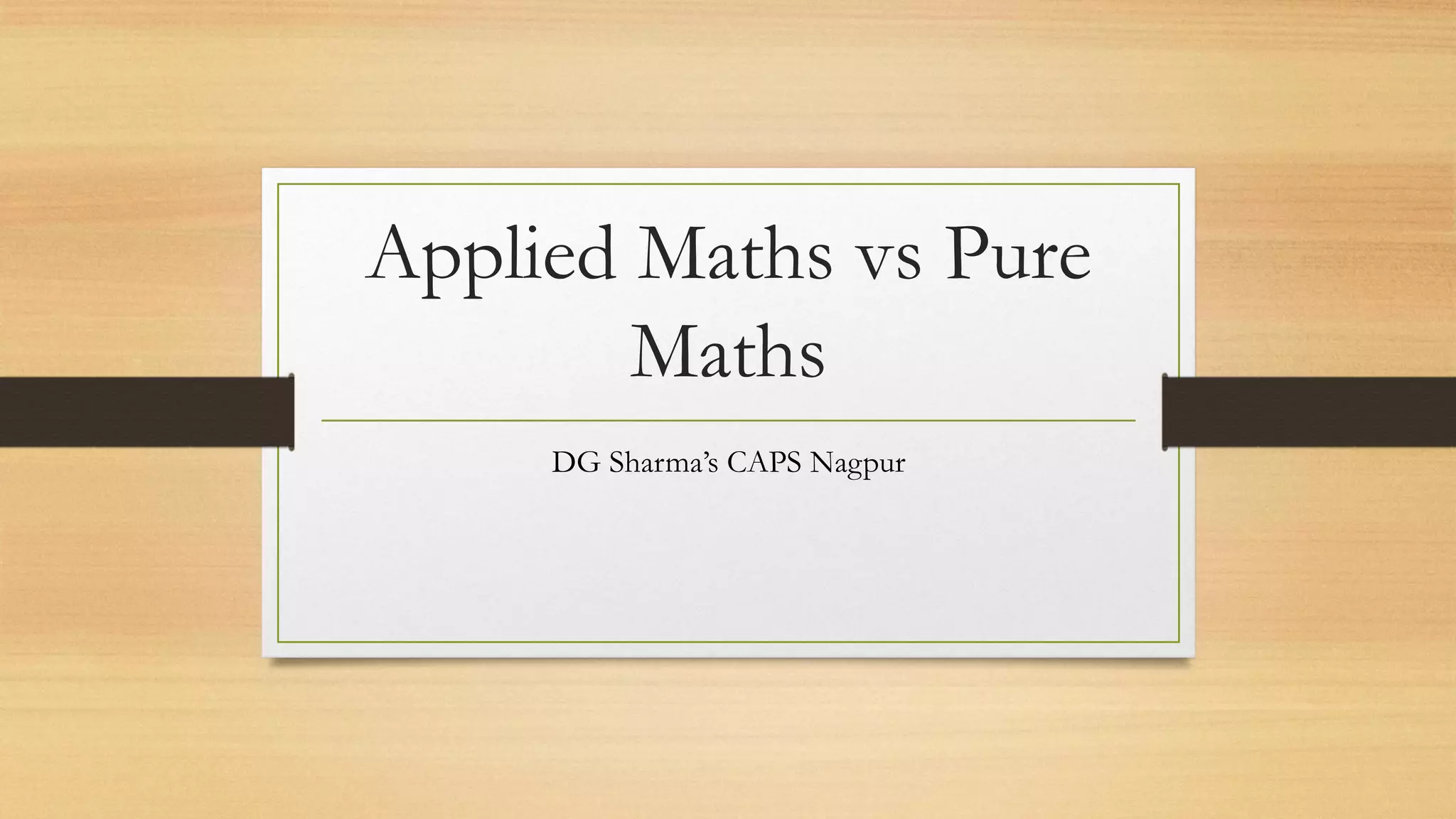 Applied Mathematics vs Pure Mathematics.pdf